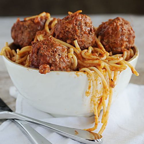 Mom's Spaghetti and Meatballs - Dine and Dish